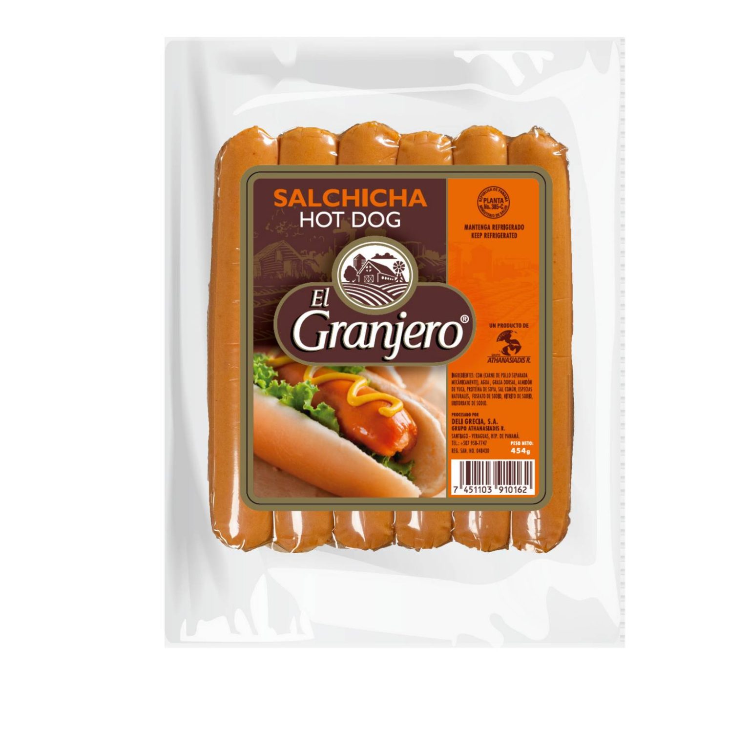 Salchicha Hot Dog en Paquete de 454gr. – Deligrecia