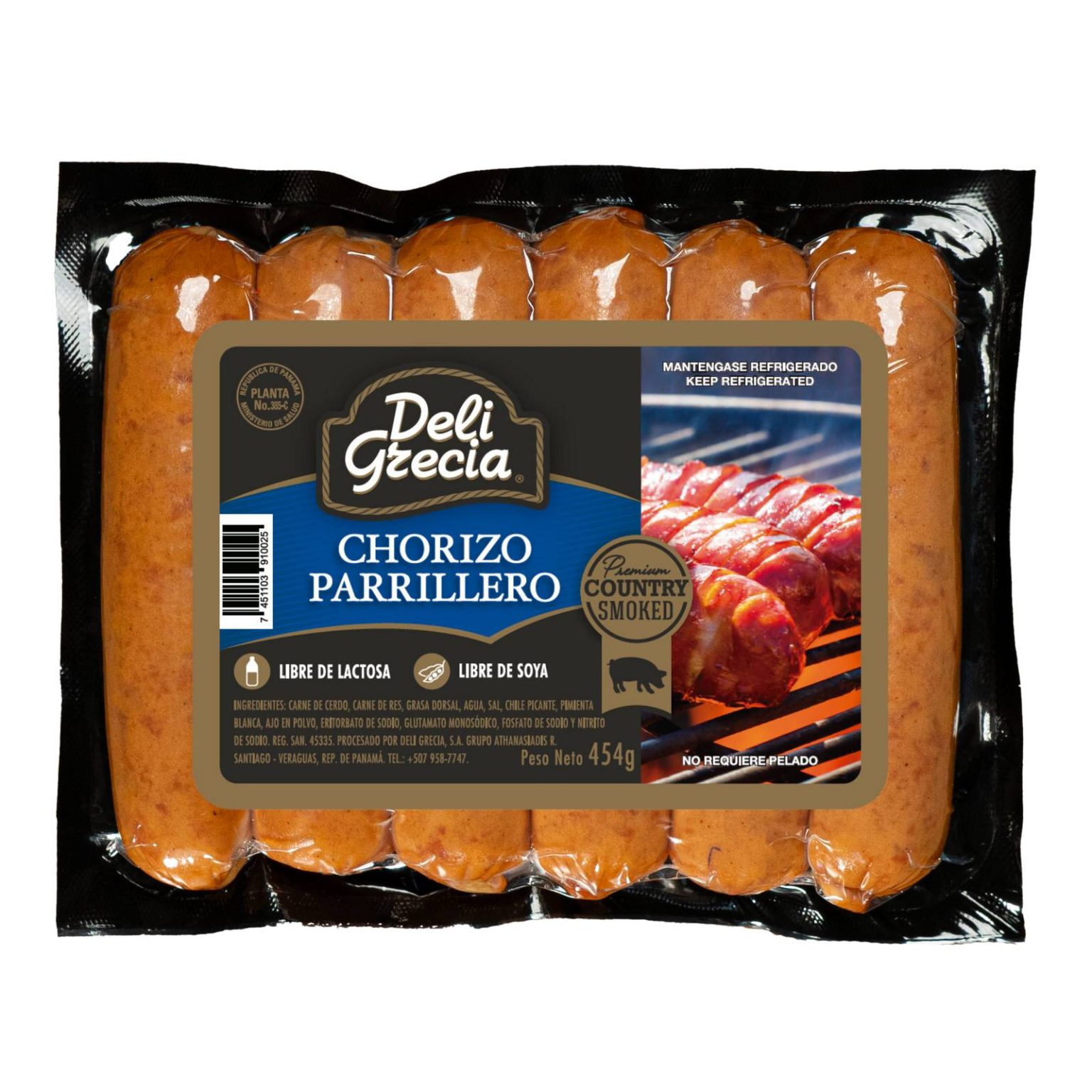 Chorizo Parrillero en Paquete de 454gr. – Deligrecia