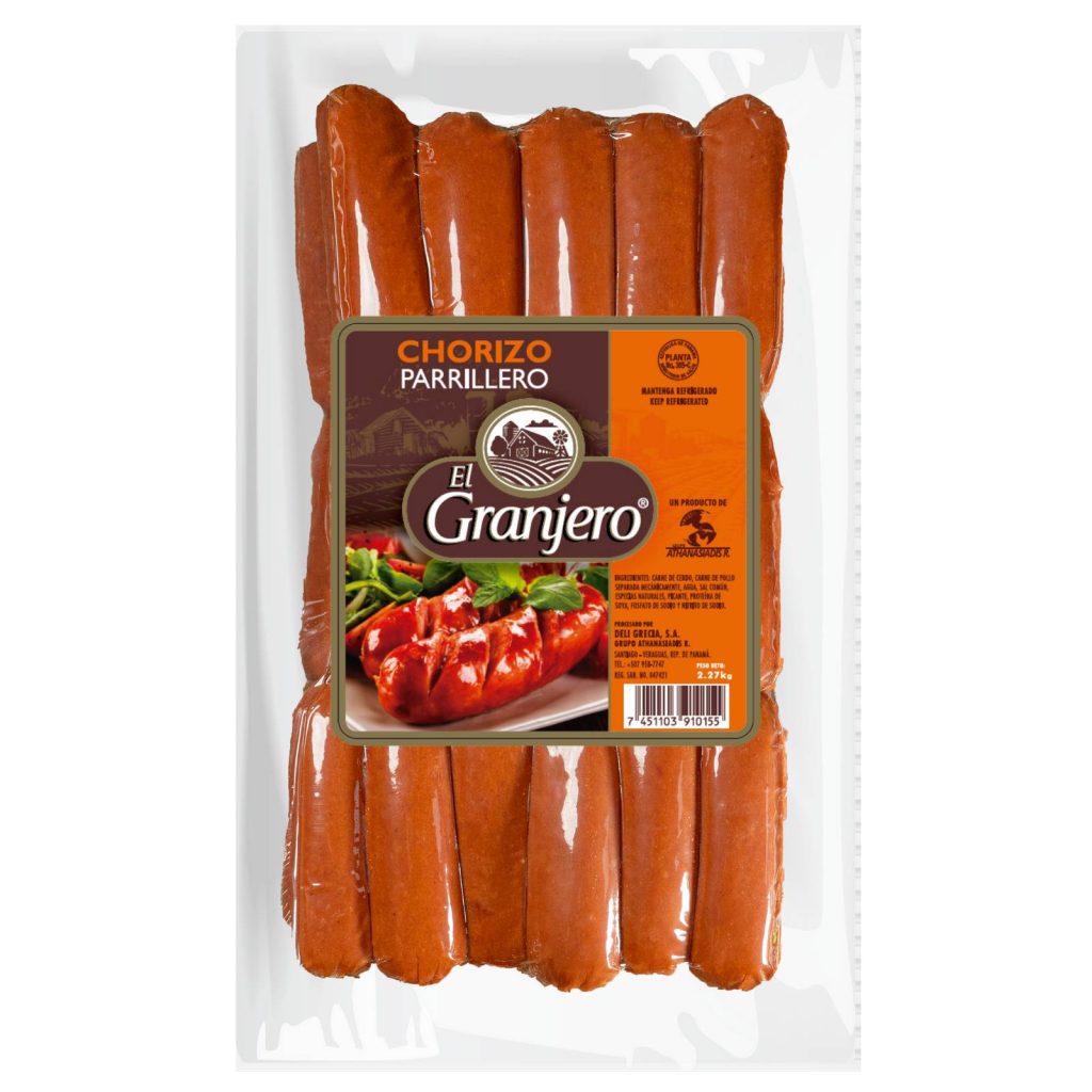 Chorizo Parrillero en Paquete de 2.27kg. – Deligrecia