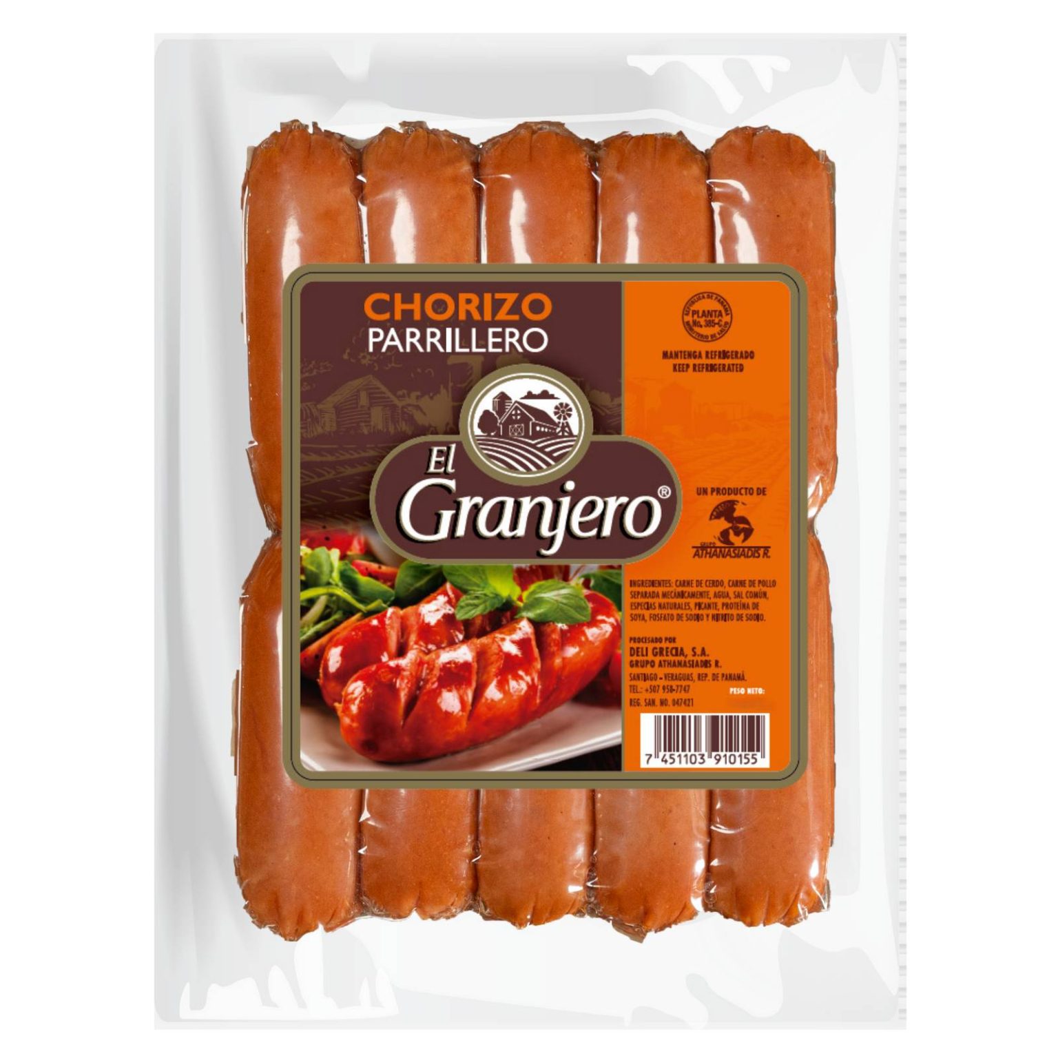 Chorizo Parrillero en Paquete de 454gr. – Deligrecia